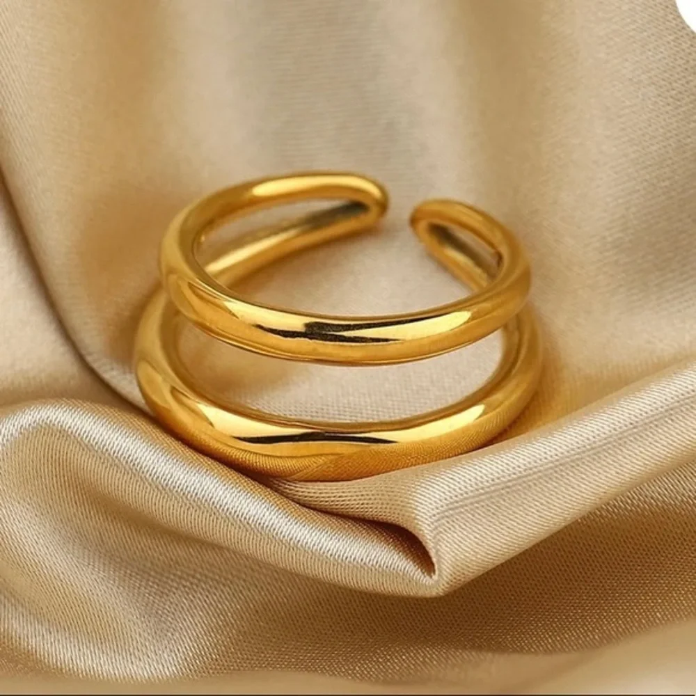 Accessories | Stainless Steel Gold Plated 18 K Size 8 | Poshmark